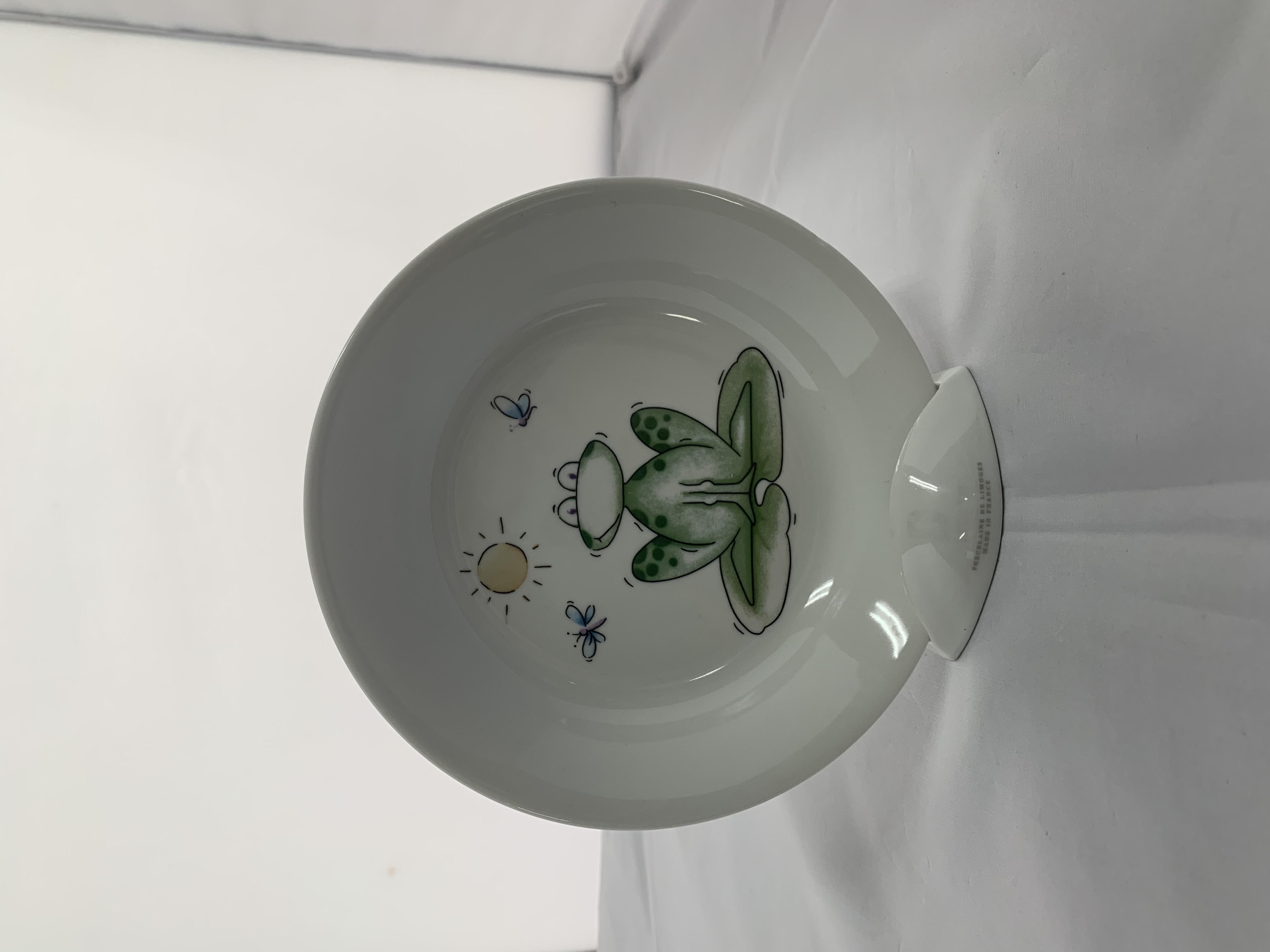 Assiette Creuse enfant Décor Grenouille en porcelaine- Création unique ...